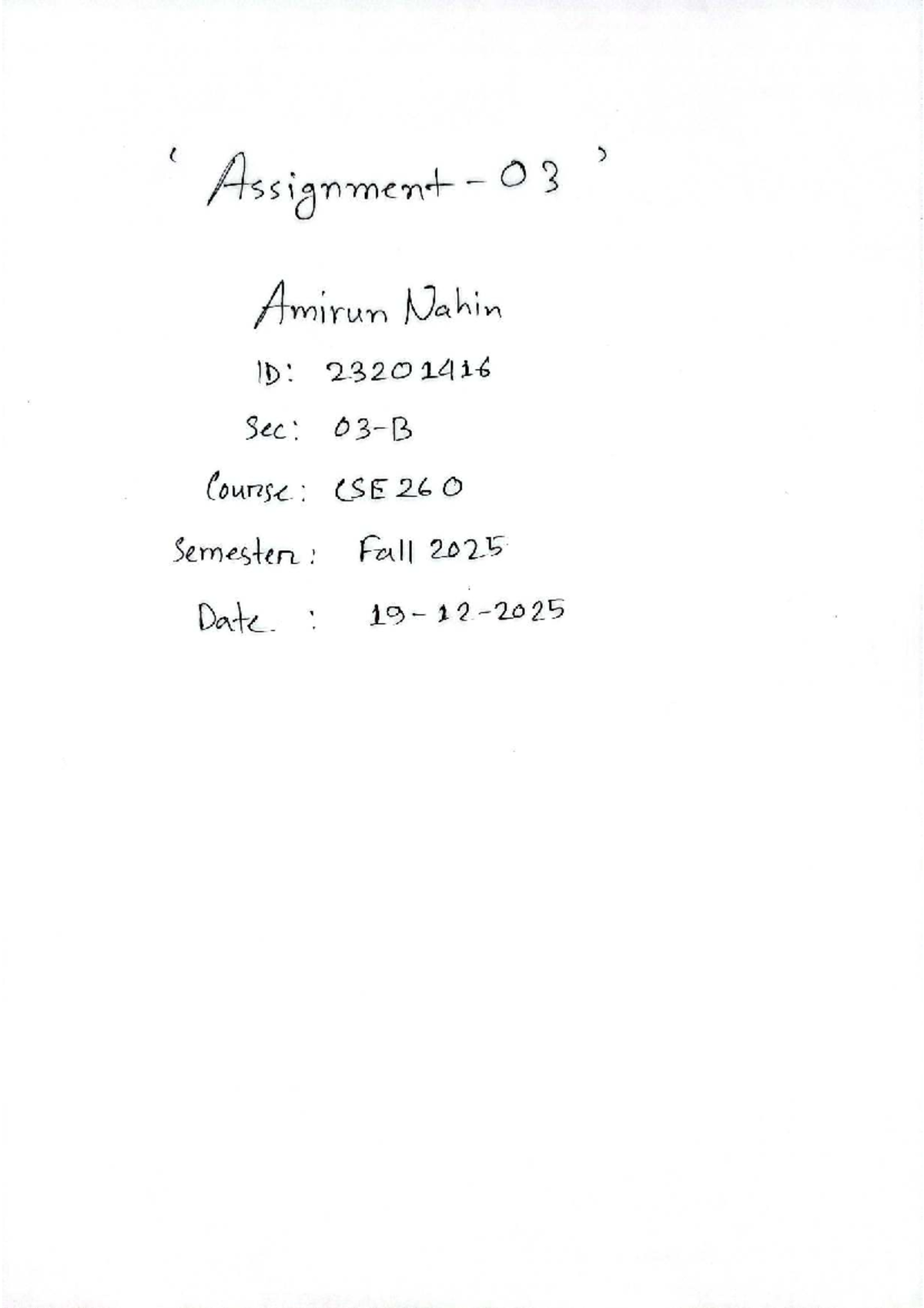 Assignment 3 SE260: Truth Table & Circuit Design Analysis - Studocu