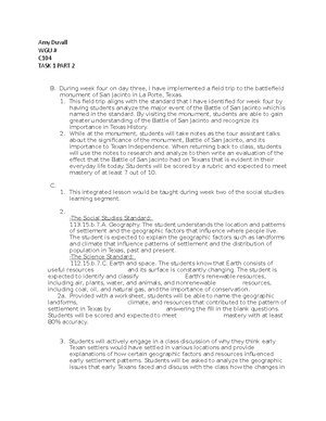 Social Studies Learning Segment Template task - A. Create a five-week ...