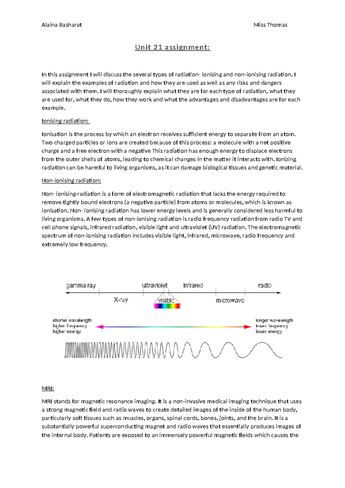 Unit 21 Assignment: Understanding Radiation in Medical Physics - Studocu