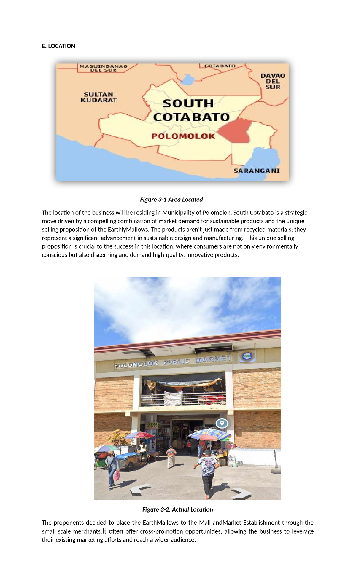 Example format of FS location - E. LOCATION Figure 3-1 Area Located The ...