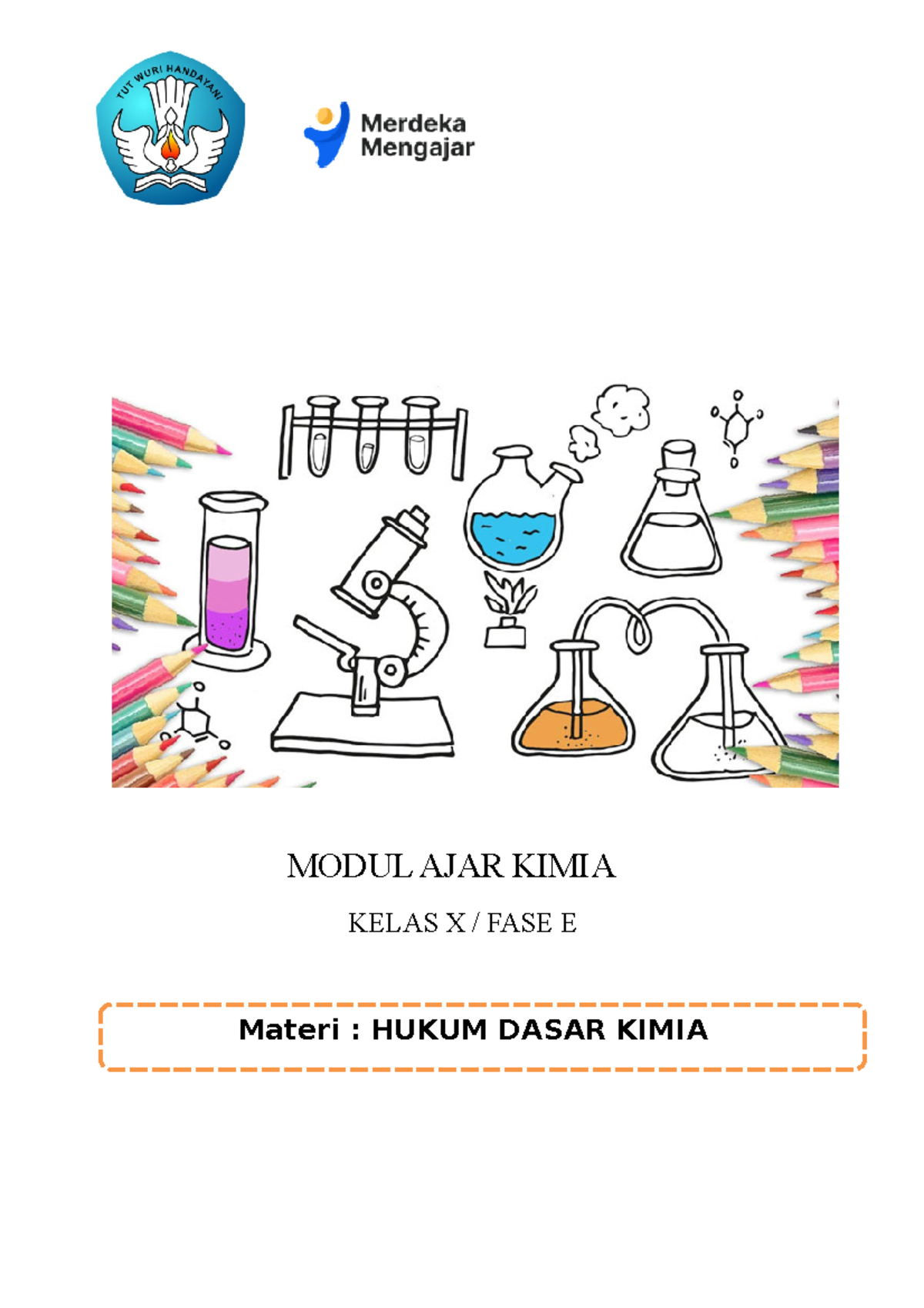 Modul Ajar Kimia Kelas X: Hukum Dasar Kimia dan Praktikum - Studocu