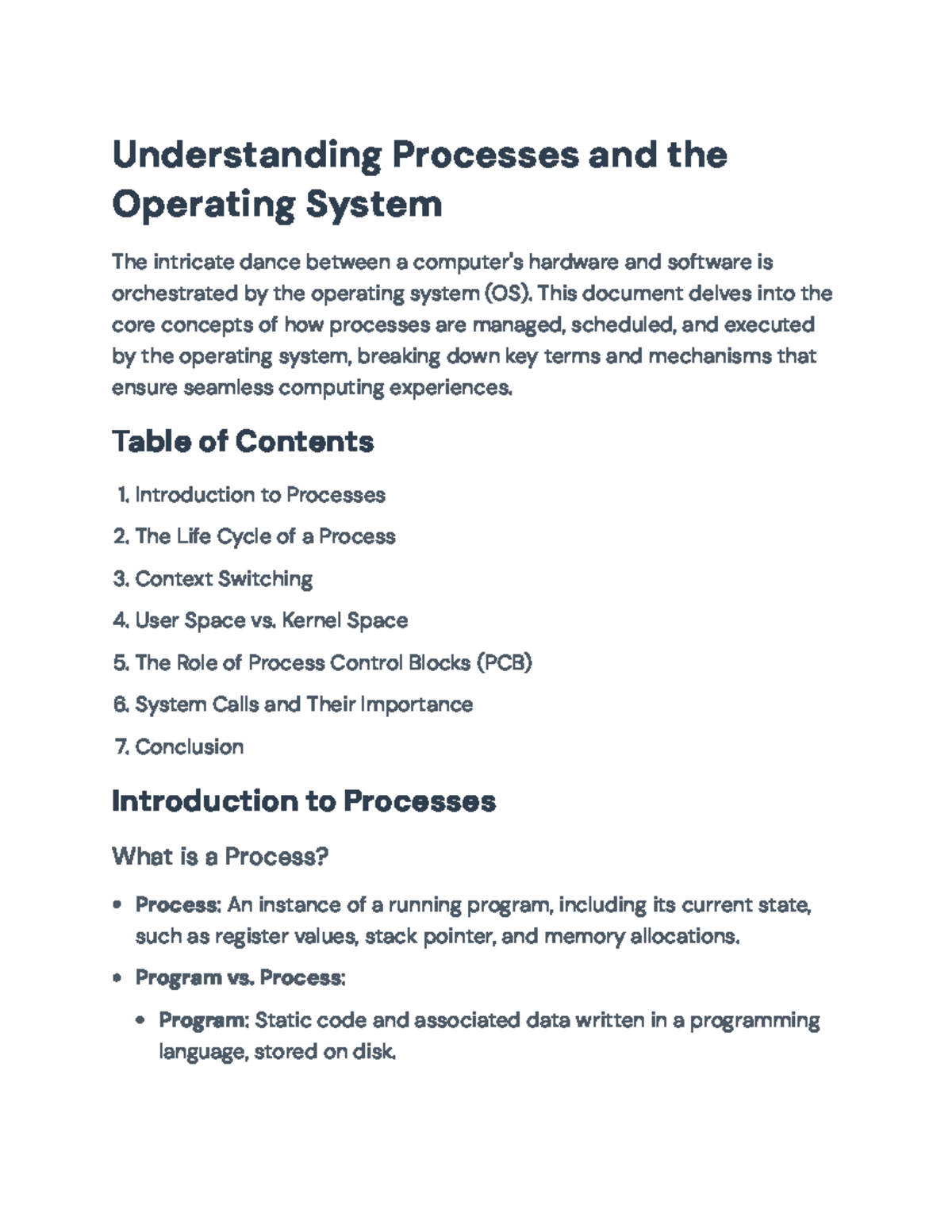 Understanding Processes and Operating Systems: A Comprehensive Guide ...