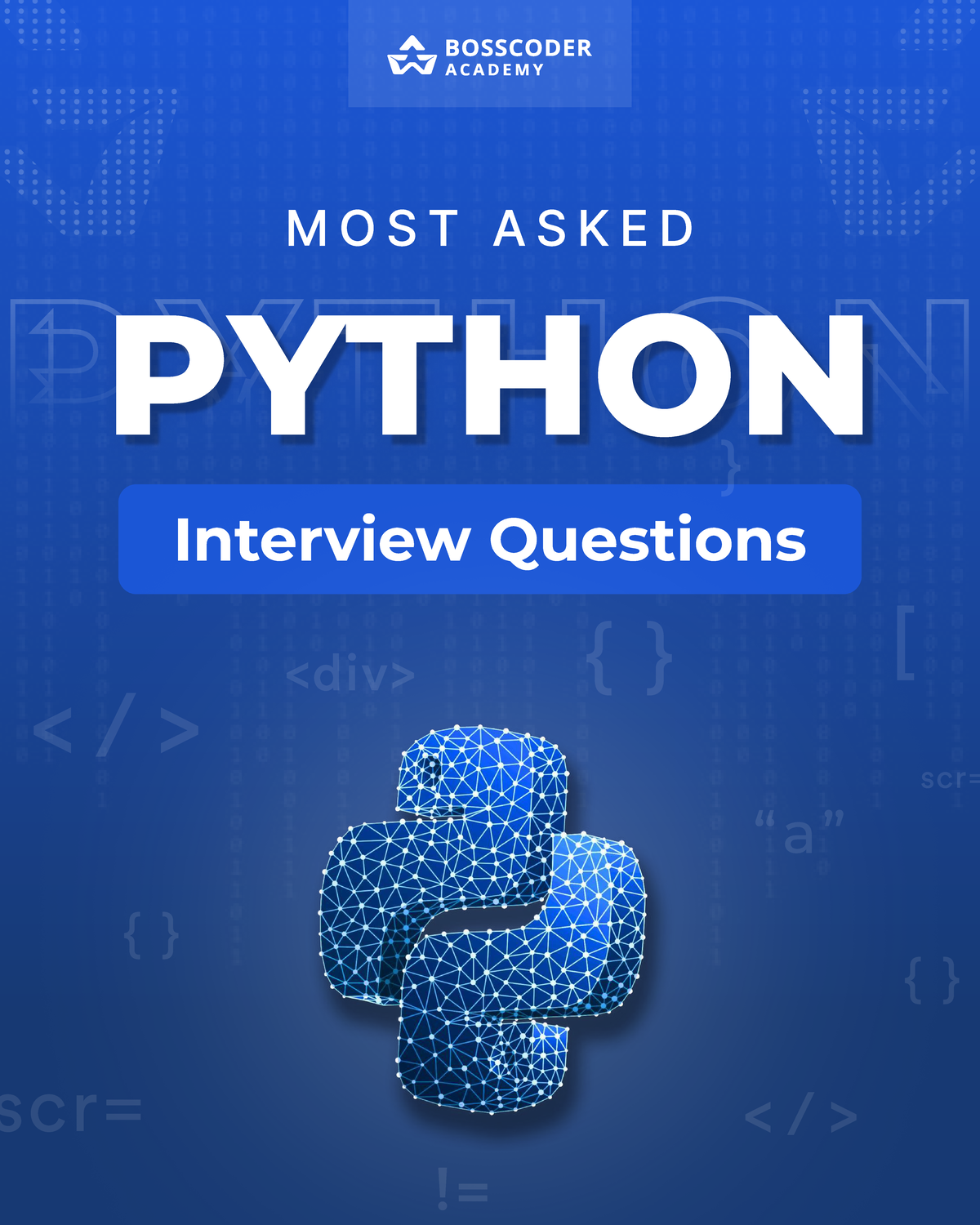 Top Python Interview Questions (Course Code: 1741068080) - Studocu