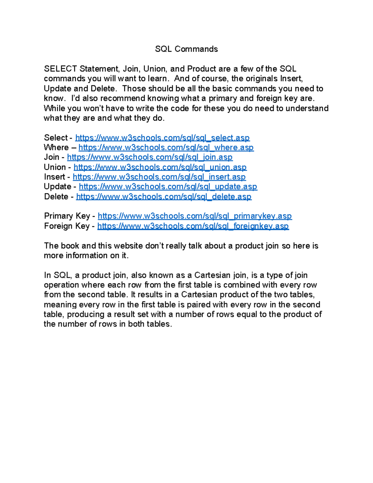 08-SQL Command Resources - SQL Commands SELECT Statement, Join, Union ...