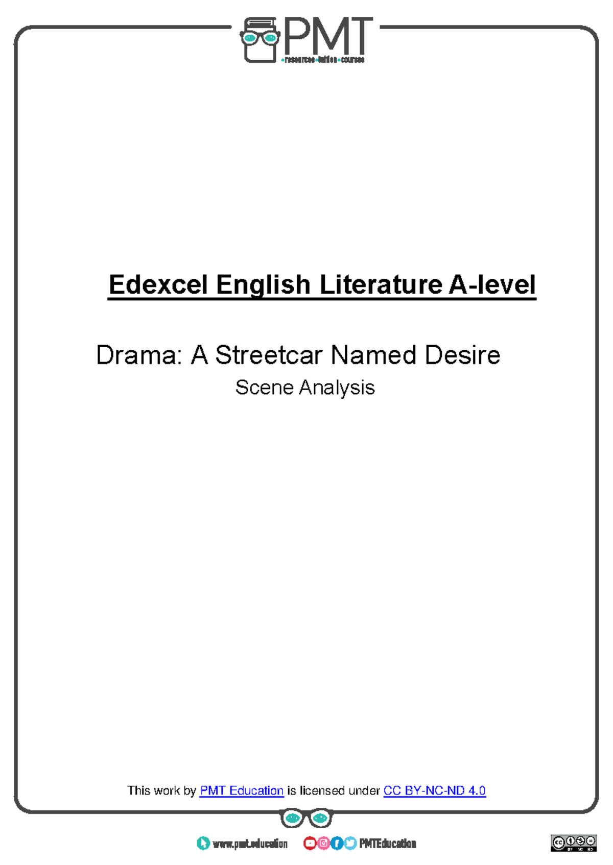 Scene Analysis: A Streetcar Named Desire - Edexcel English Literature A ...