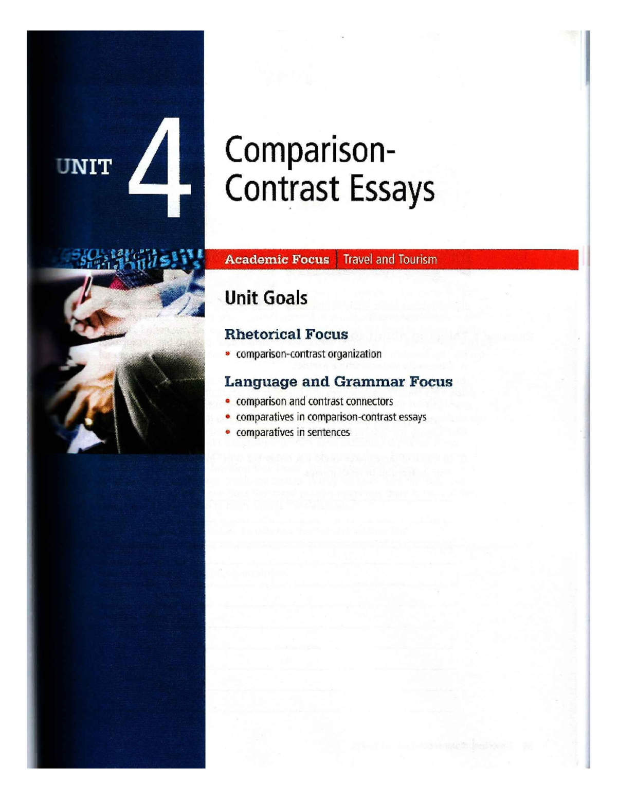 Comparison and Contrast Essay Goals: Rhetorical Focus and Writing ...