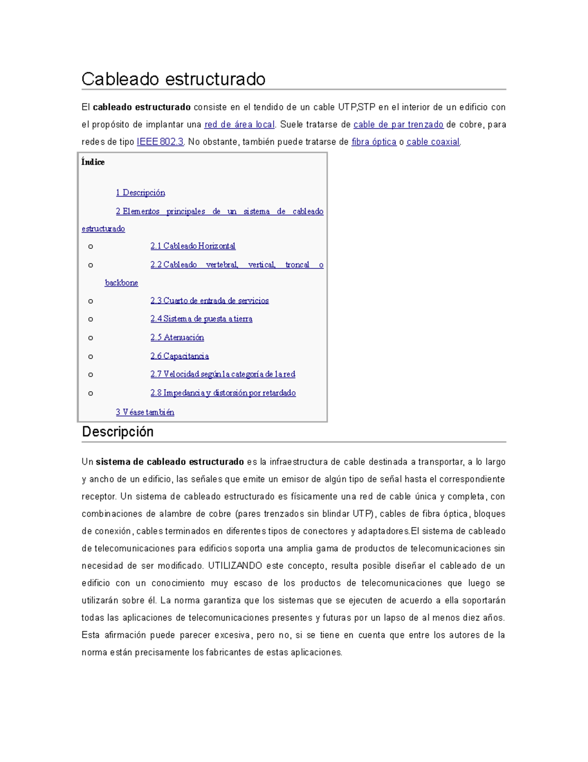 Introducción al Cableado Estructurado: Fundamentos y Componentes - Studocu