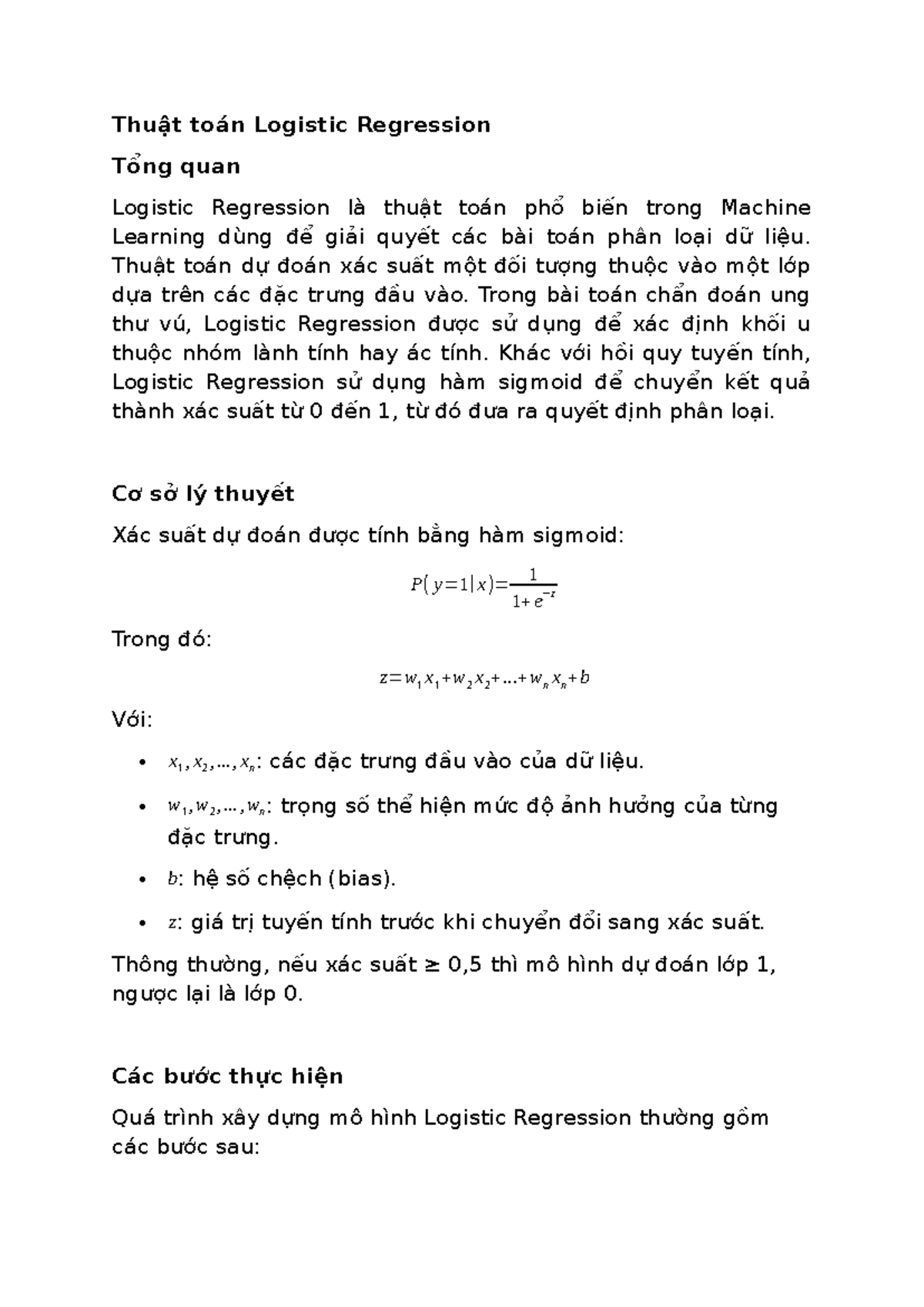 Tổng quan về Thuật toán Logistic Regression trong Machine Learning ...
