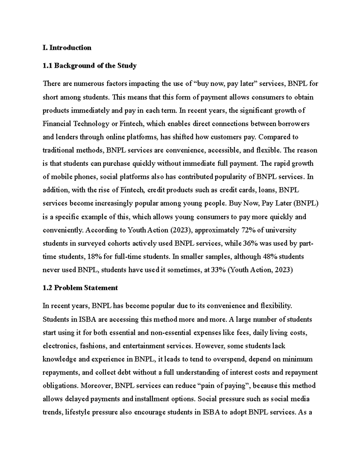 ISBA Research: Factors Influencing BNPL Adoption Among Students - Studocu
