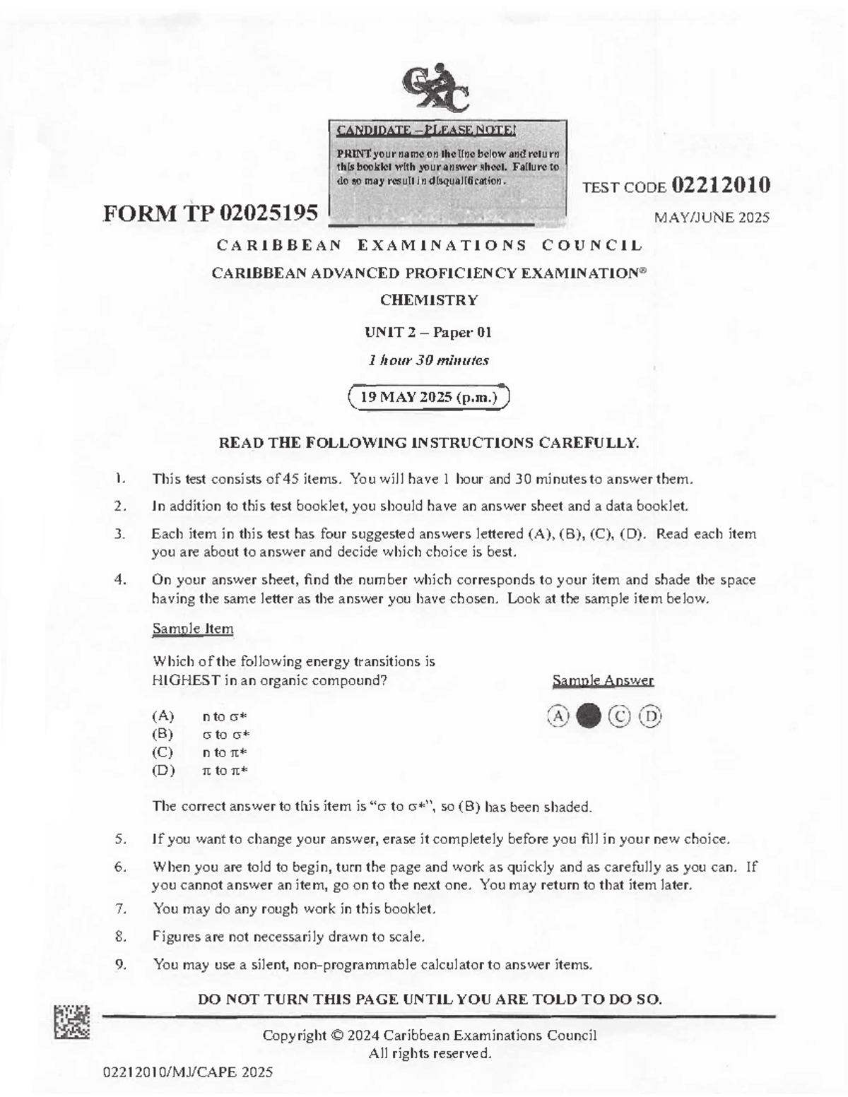 Chem Paper 1 2025 - Final Exam Notes (DFSCSXCZD) - Studocu