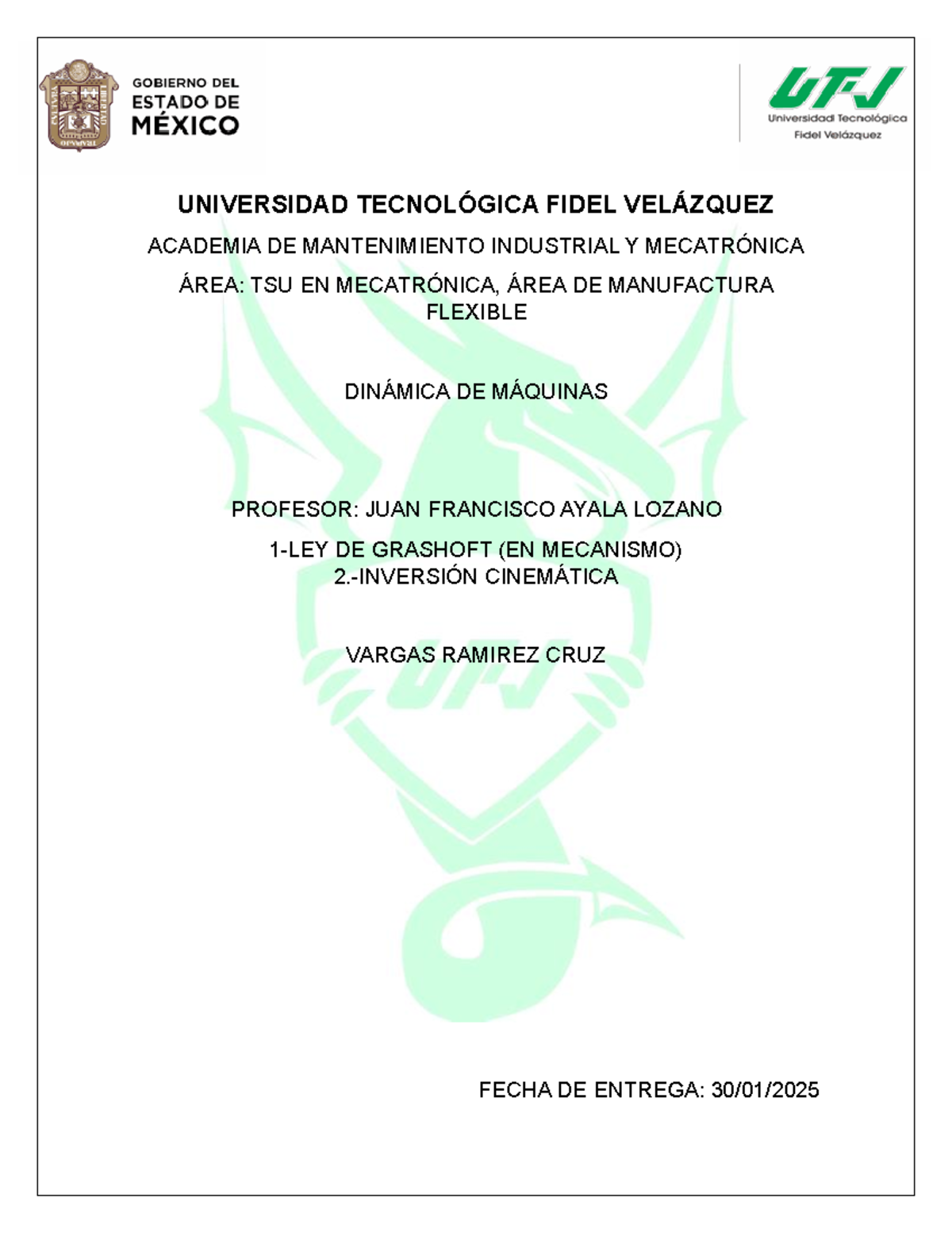 Ley de Grashof e Inversión Cinemática en Mecanismos - TSU Mécatronica ...
