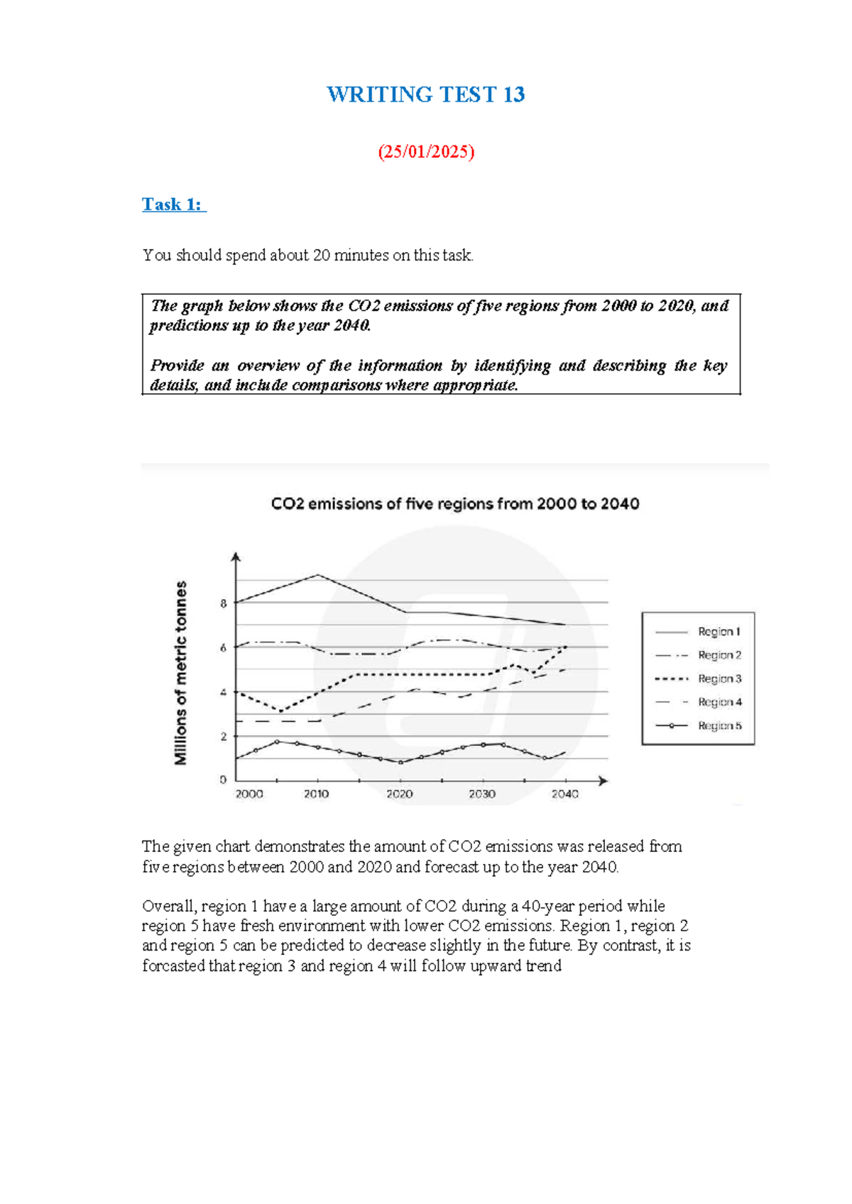 Writing TEST 13 (line, young & old) 2025 - WRITING TEST 13 (25/01/2025 ...