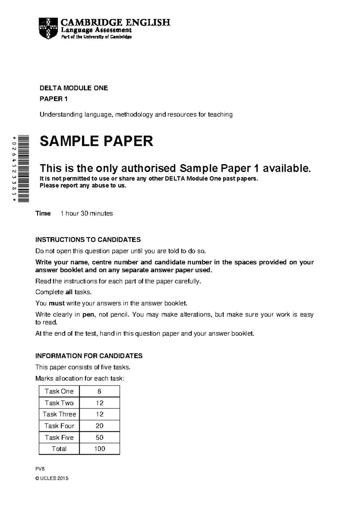 DELTA Module One Paper 1: Understanding Language & Teaching Methodology ...