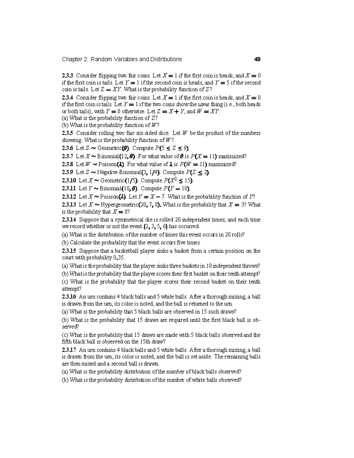 Chapter 2: Random Variables & Distributions - Calculus Notes Summary ...
