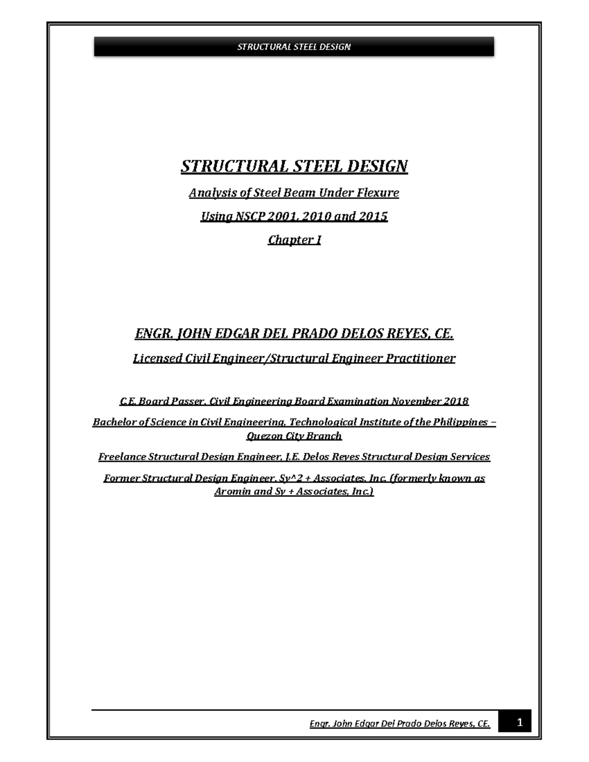 Steel Design Problems with Solutions Using NSCP 2001/2010/2015 - Studocu