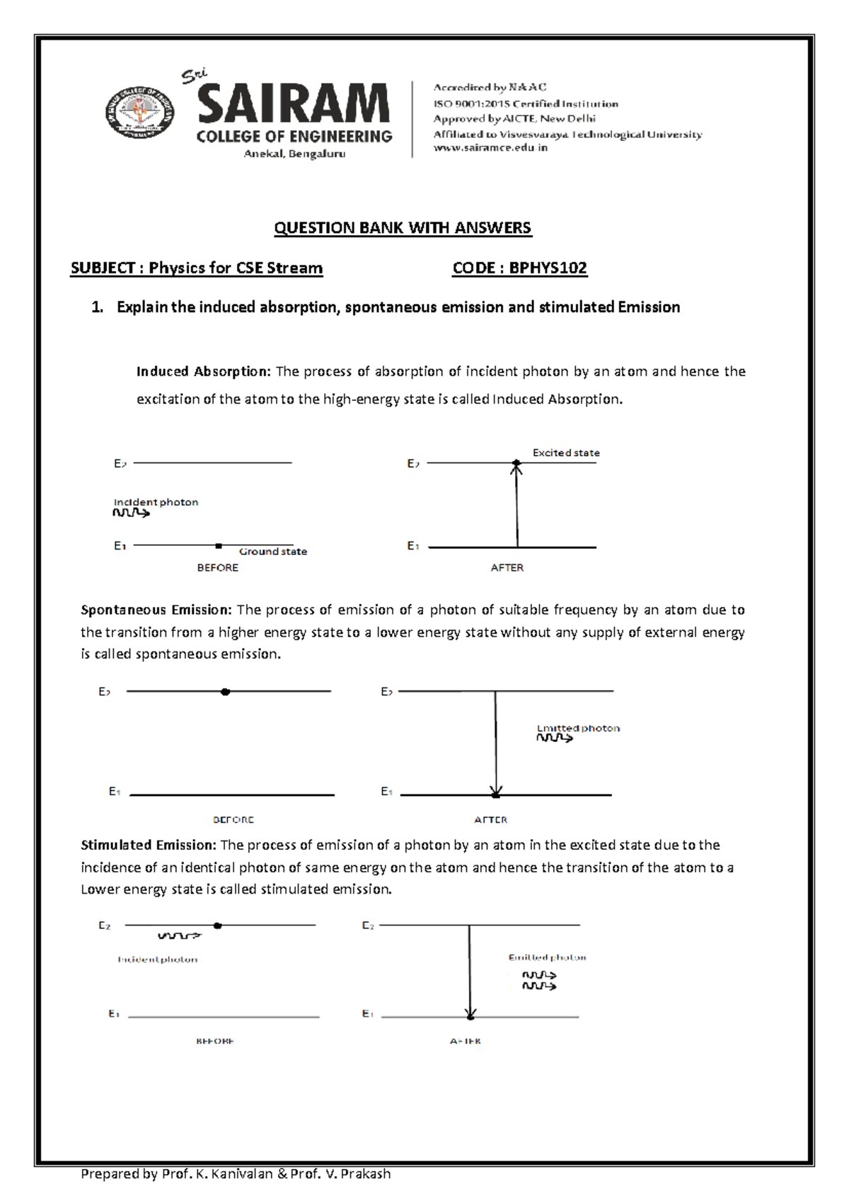 BPHYS 102 Final Exam Question Bank with Answers on Key Concepts - Studocu