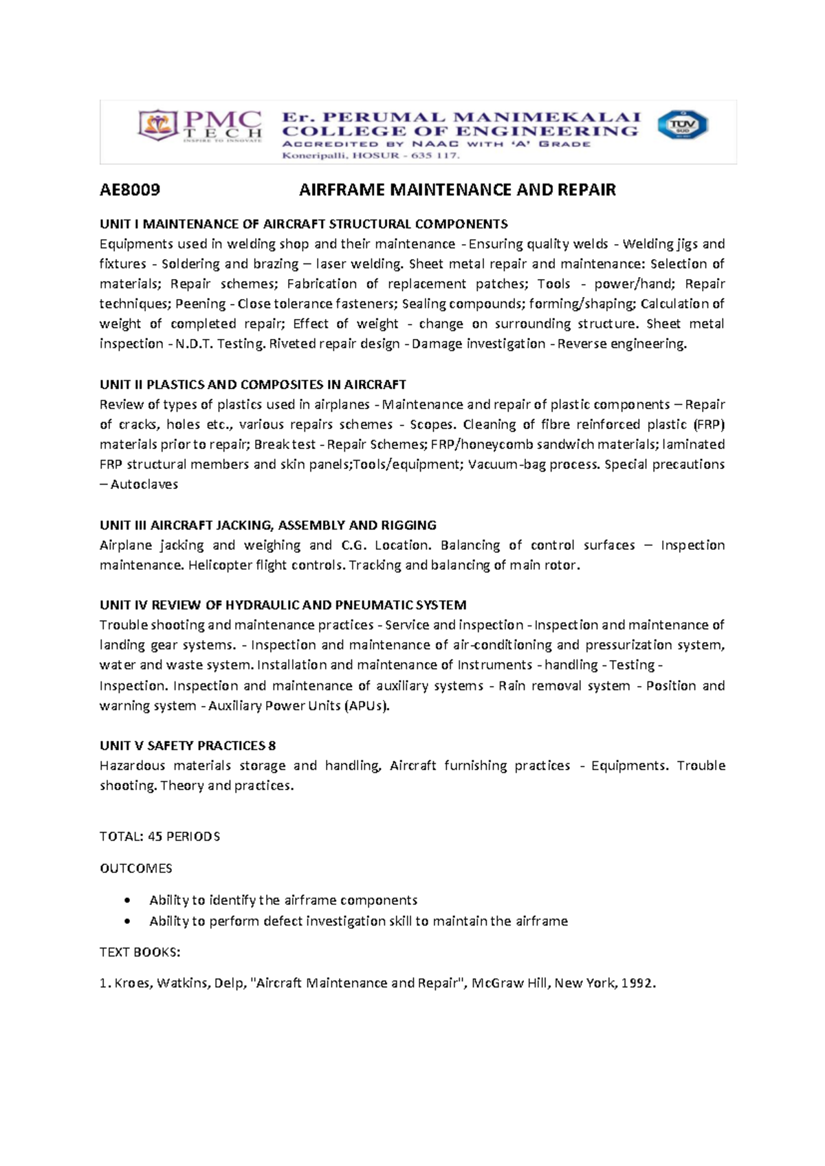 **Revised Title: AE8009 Airframe Maintenance & Repair - Study Guide and ...