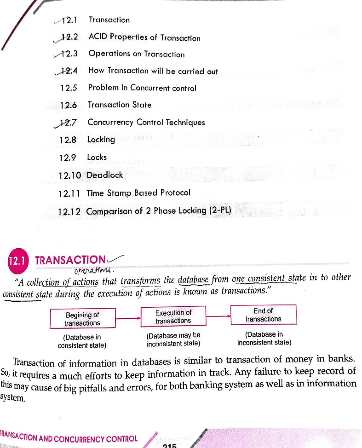 Transaction Management and Concurrency Control Techniques (CS 101 ...