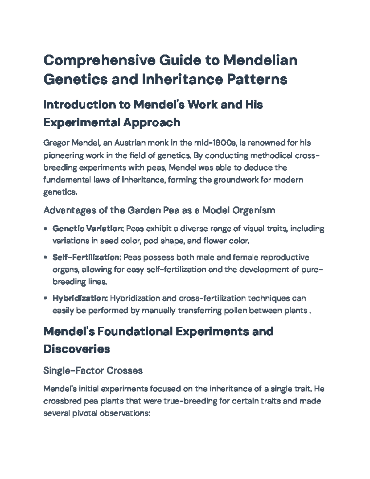 Mendelian Genetics (BIO101): Detailed Study of Inheritance Patterns ...