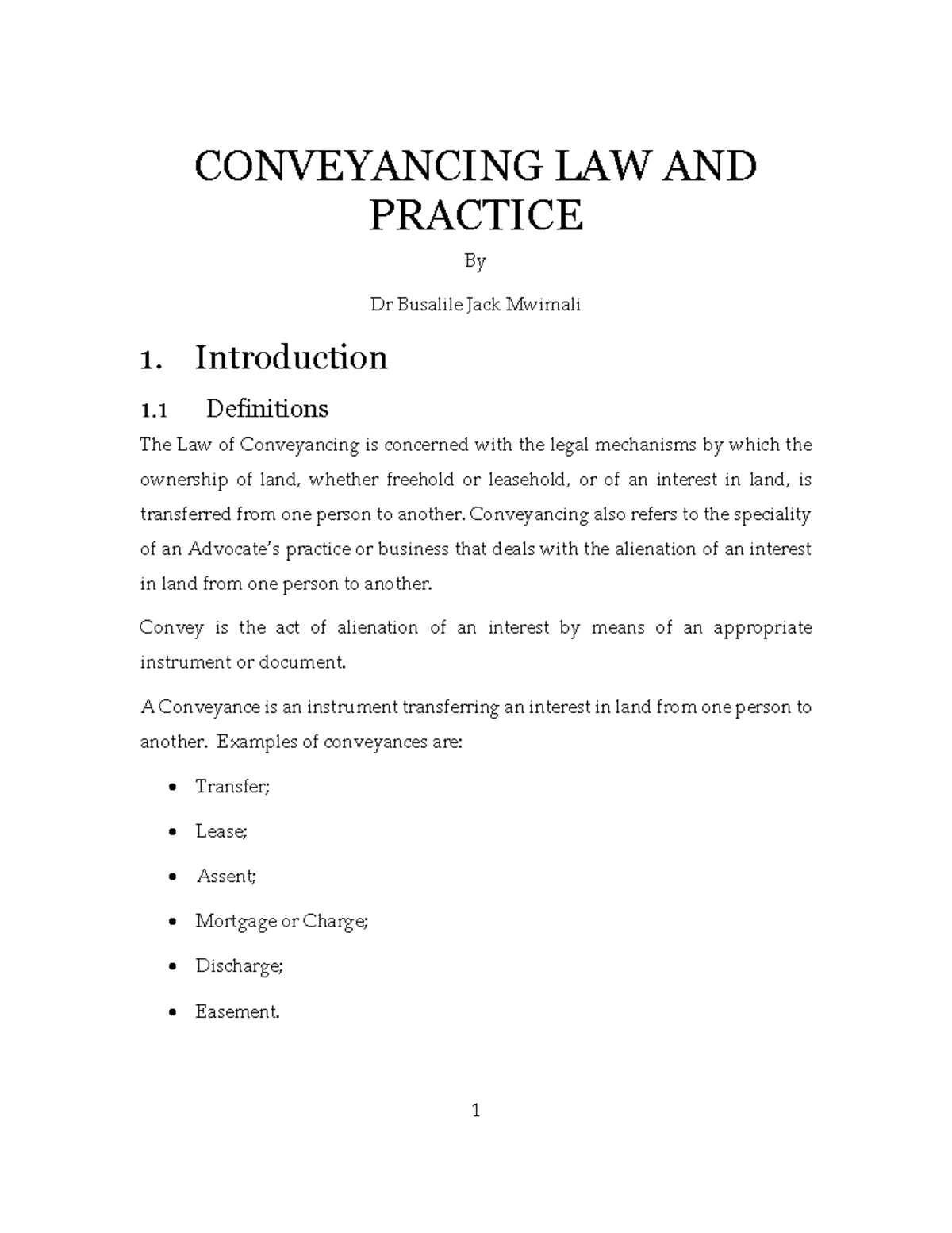 Conveyancing Notes (LAW202) - Understanding Land Transactions and ...