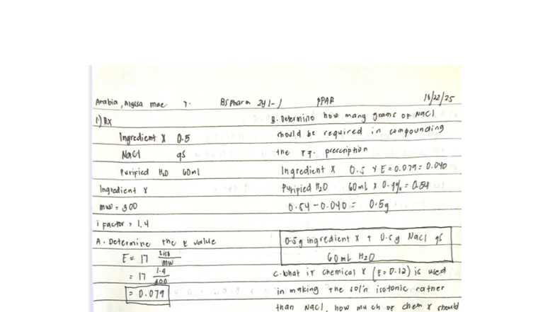 PPAR Activity - Seatwork for BS Pharm PPAR Course - Studocu