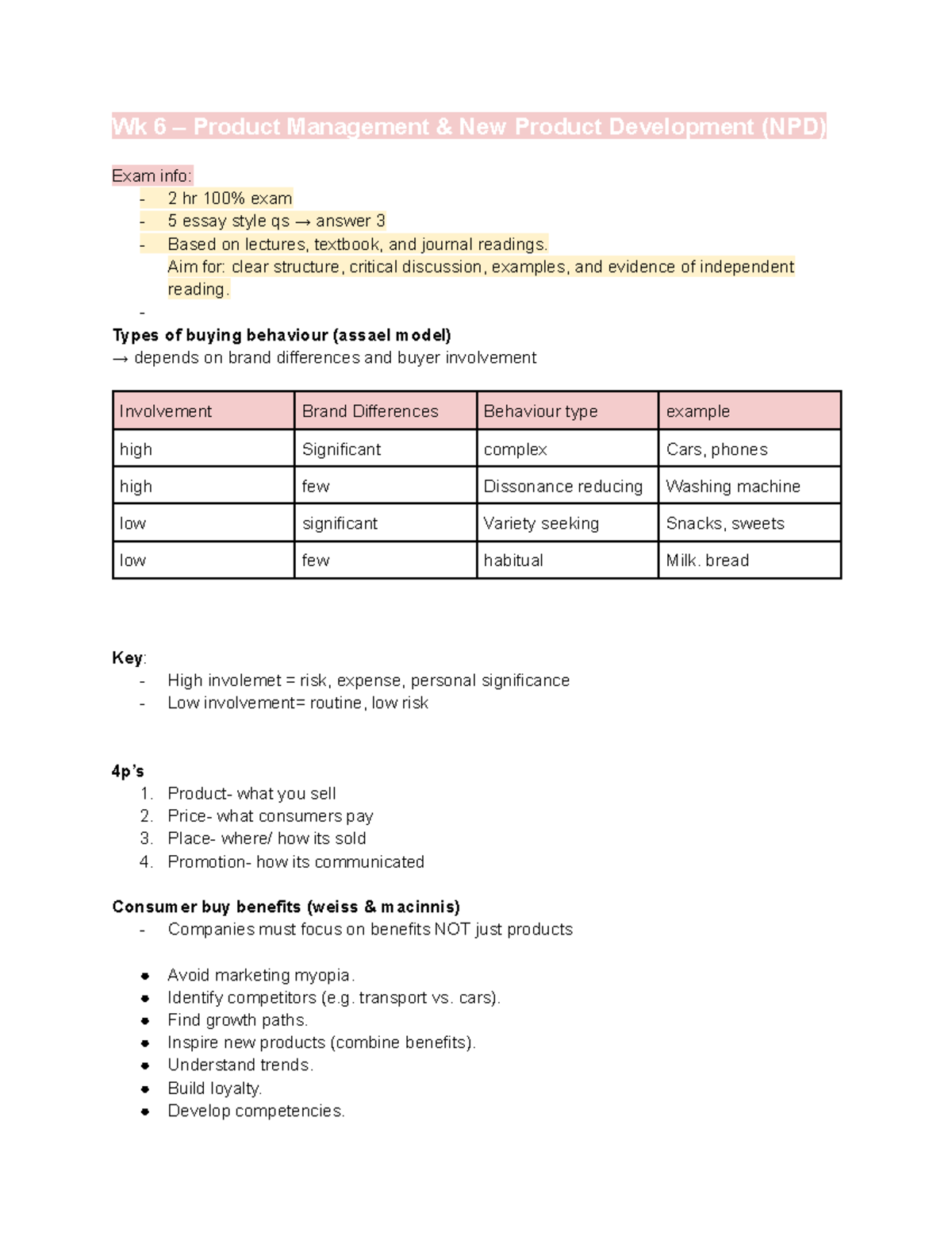 Wk 6 – Product Management & NPD Exam Guide: Key Concepts & Strategies ...