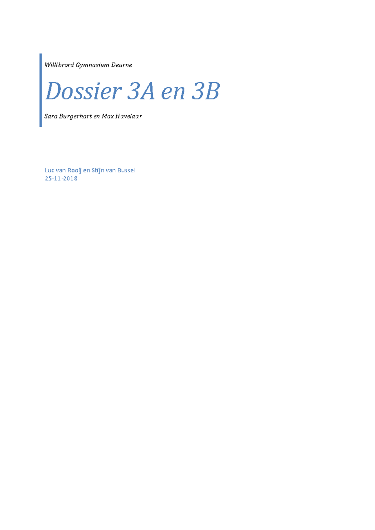 Dossier 3A en 3B: Analyse van Sara Burgerhart en Max Havelaar - Studeersnel