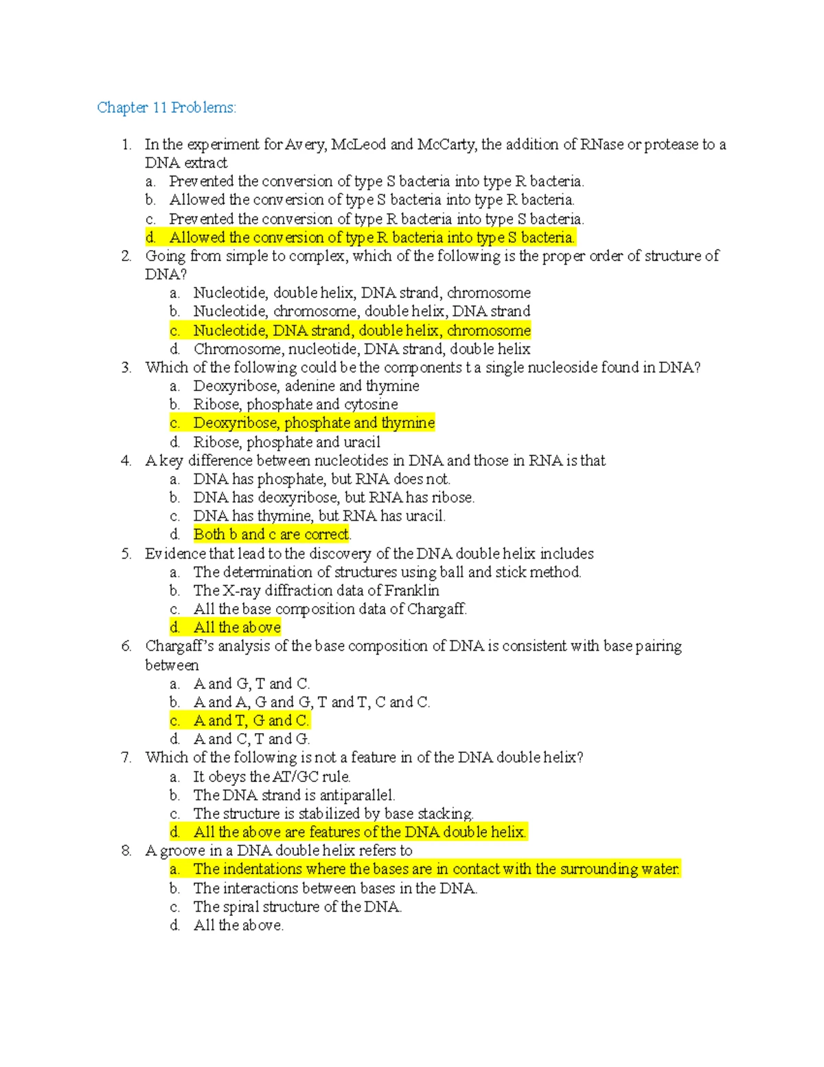 Comprehensive Study Guide: Genetics & Molecular Biology Concepts (BIO ...