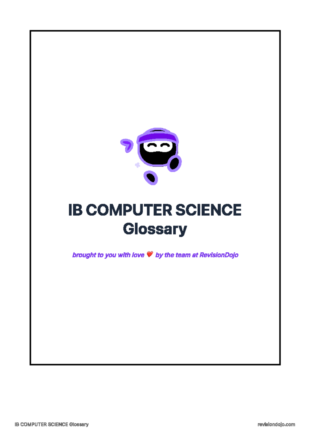 IB Computer Science Glossary: Key Definitions and Concepts - Studocu