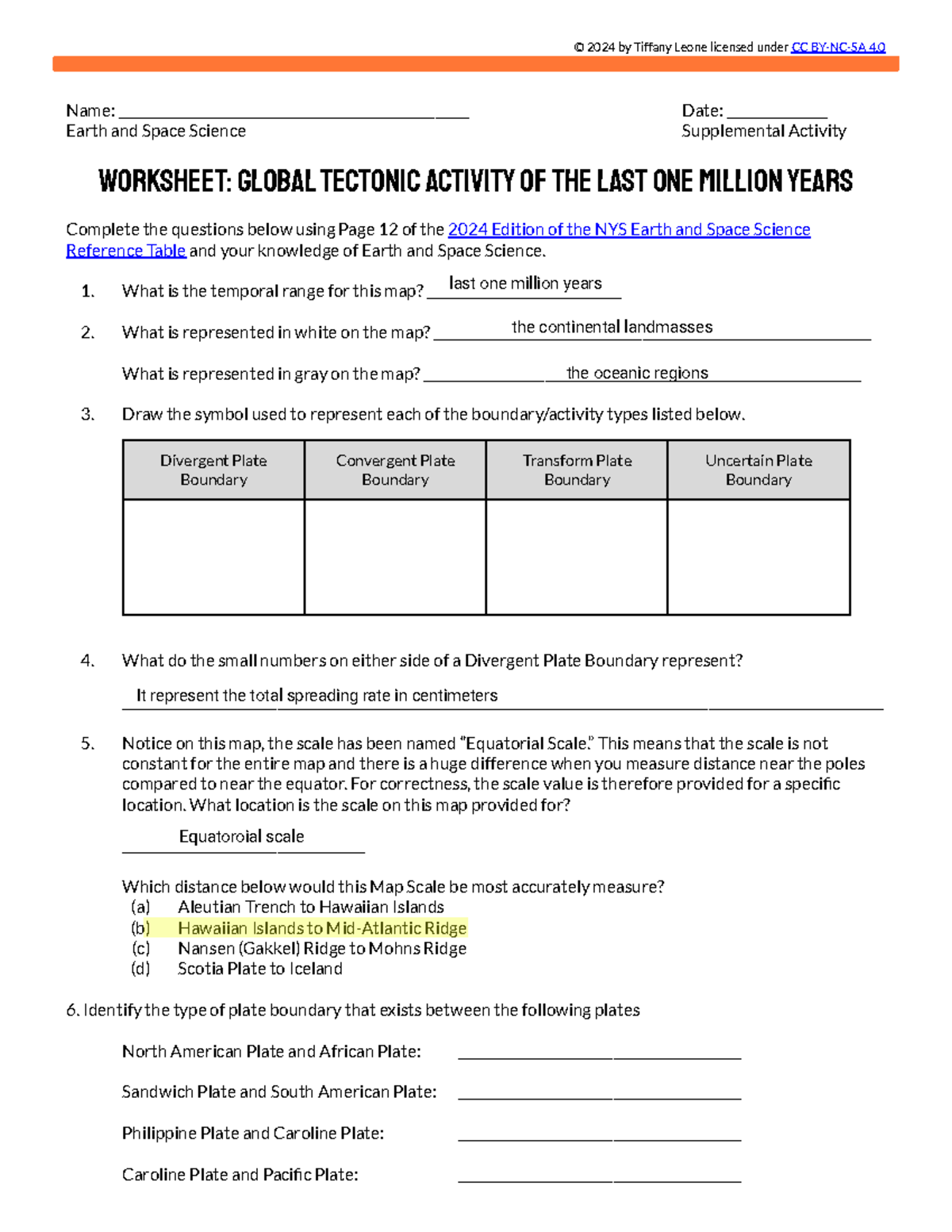 Kevin Murillo - ESS 2024 Global Tectonic Activity Worksheet - Studocu