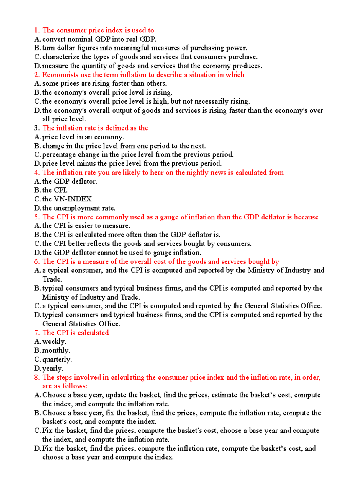 Chapter 24 - Macroeconomics: Understanding CPI and Inflation Concepts ...