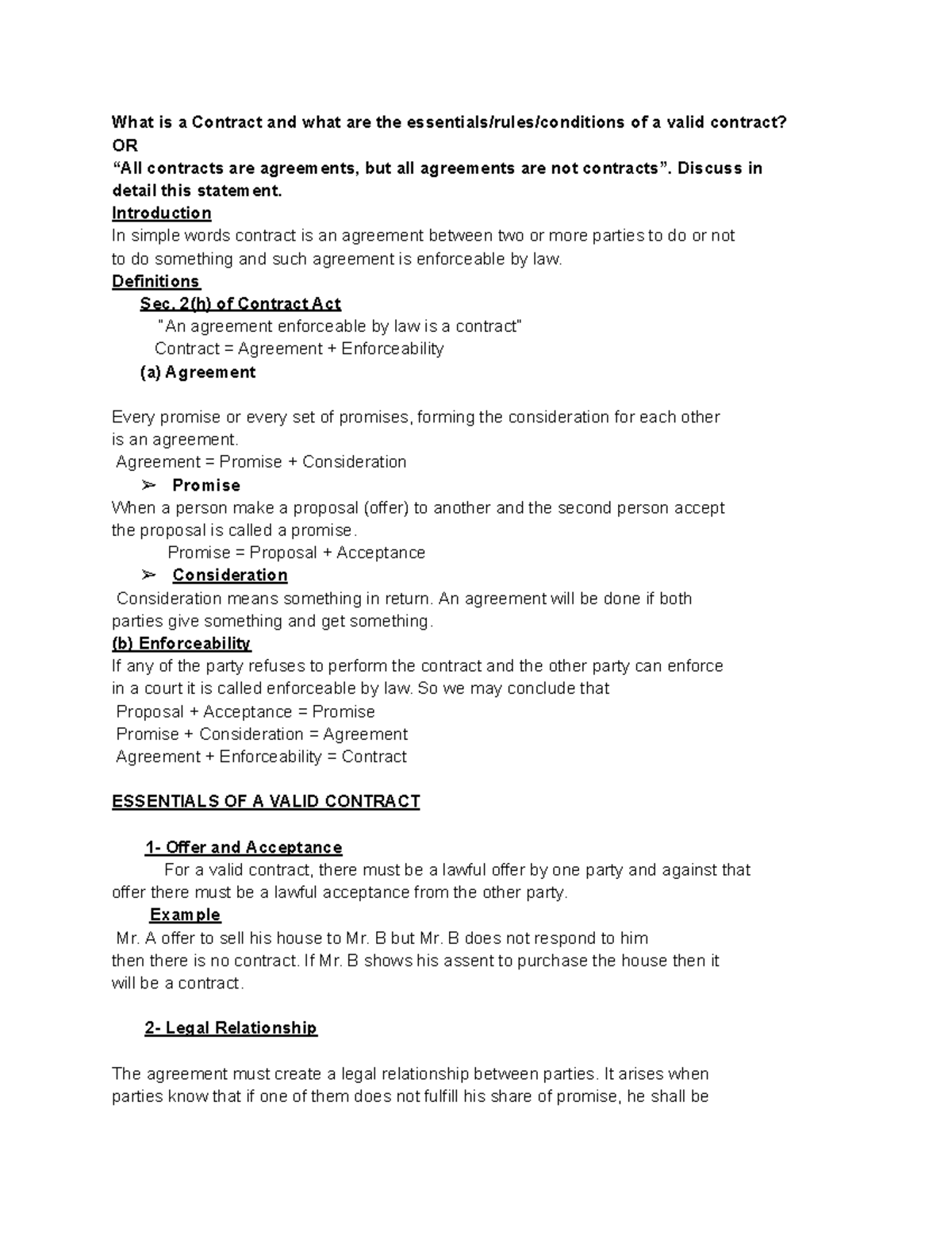 Essentials of valid contact ☺️ - What is a Contract and what are the ...