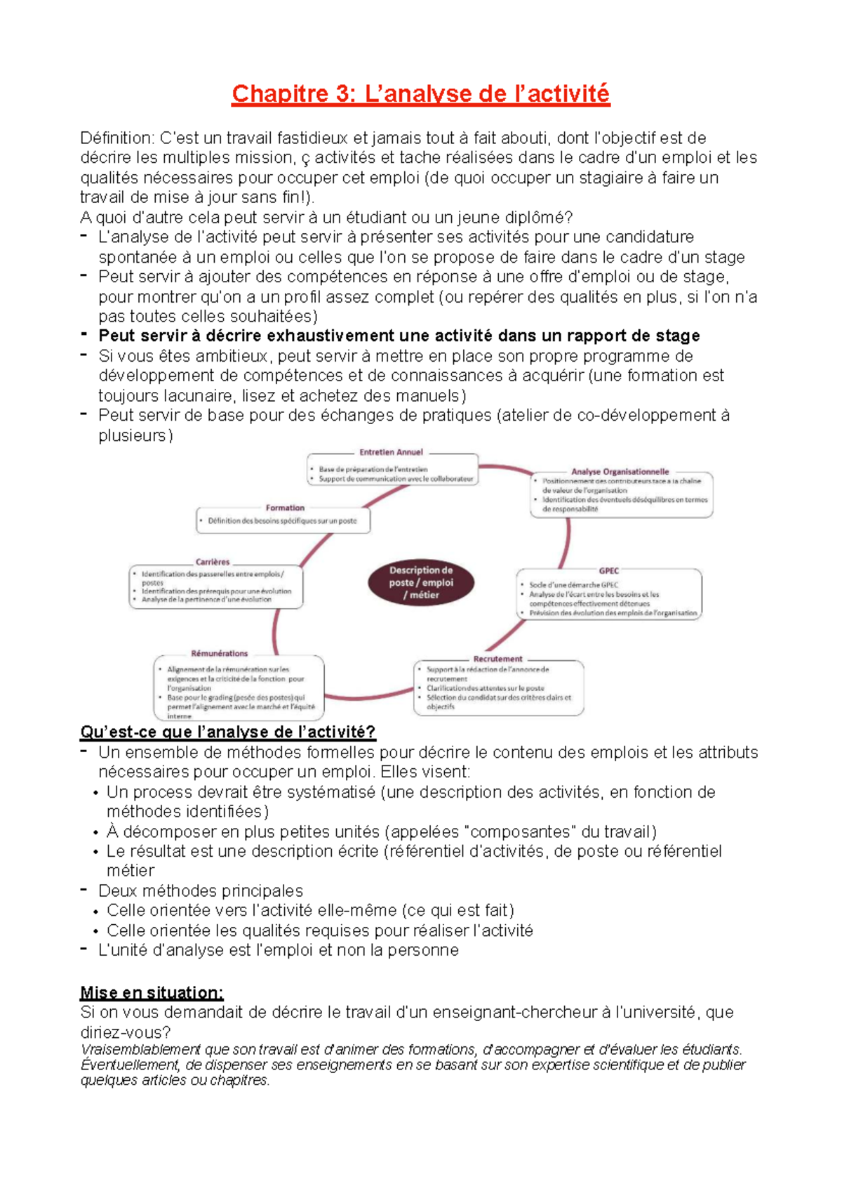 Chapitre 3: Définition des Missions et Compétences en PSTO - Studocu