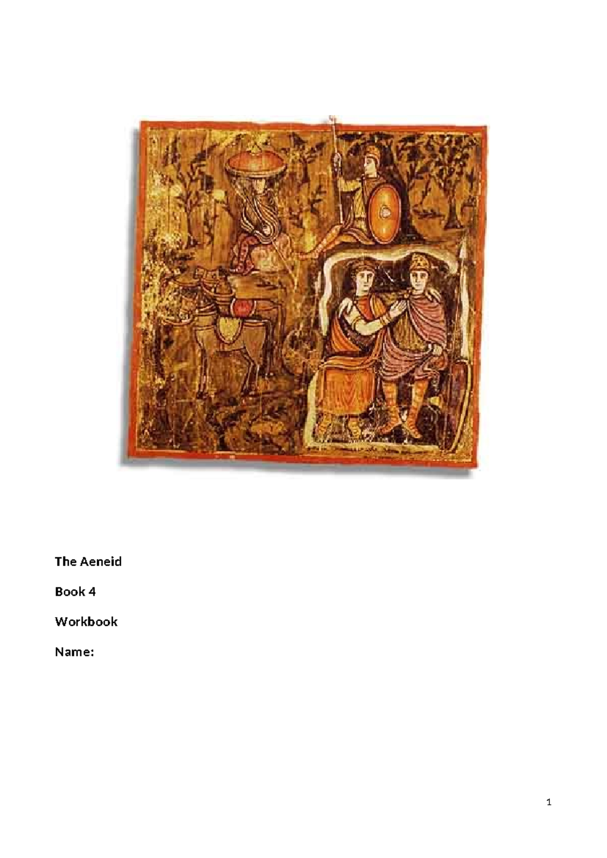 Aeneid Book 4: Workbook & Commentary Questions - Studocu