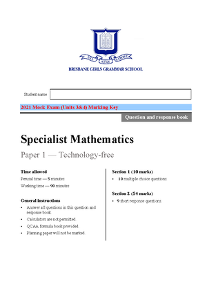 IA2 2022 ME - IA2 revision - Brisbane Grammar School (Brisbane ...