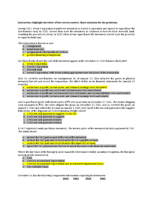 Audit-OF- Equity - Sample problems - AUDIT OF EQUITY Audit Objectives ...