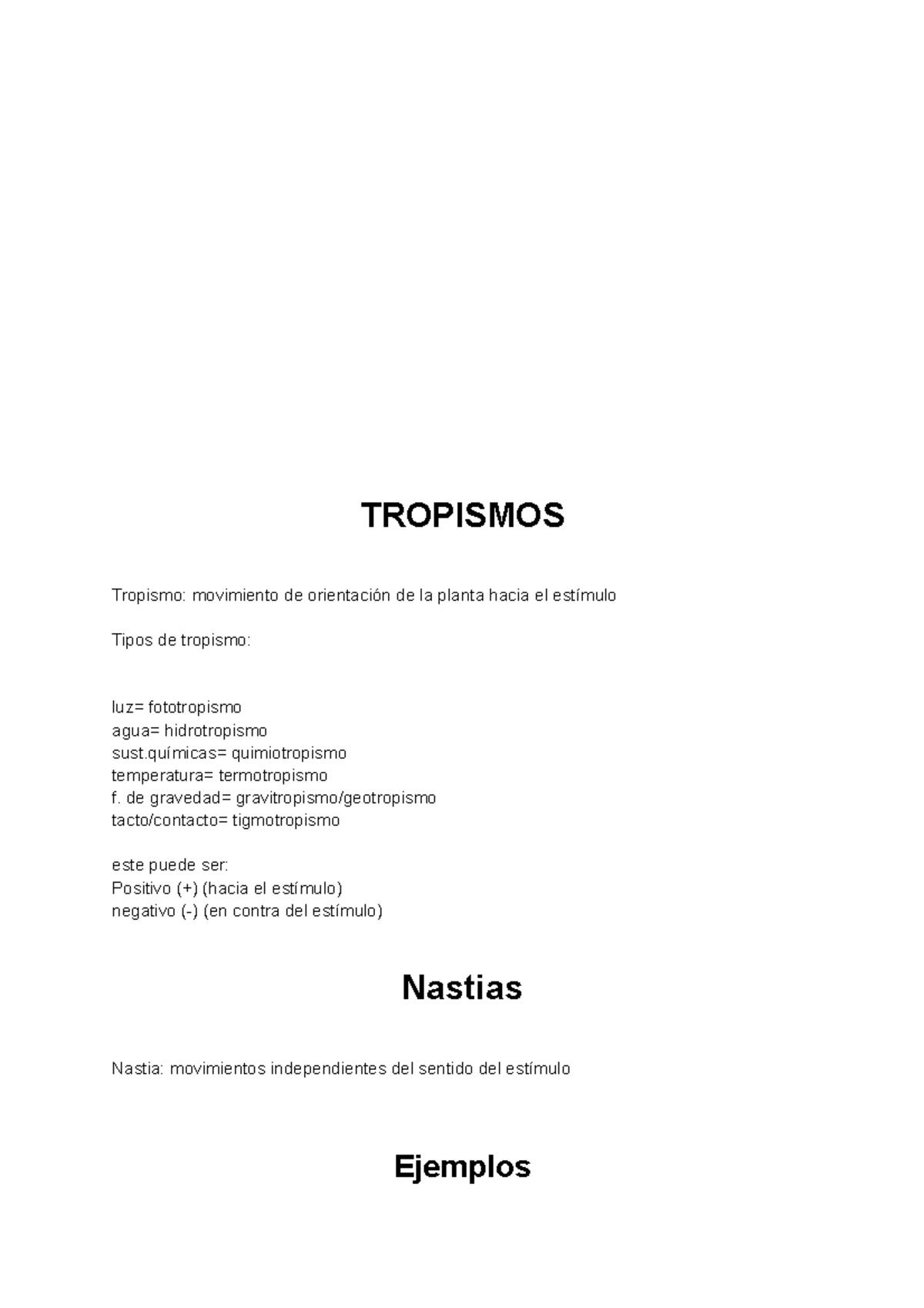 Hoja De Trabajo Sobre Los Tropismos De Las Plantas GUIA PEDAGOGICA