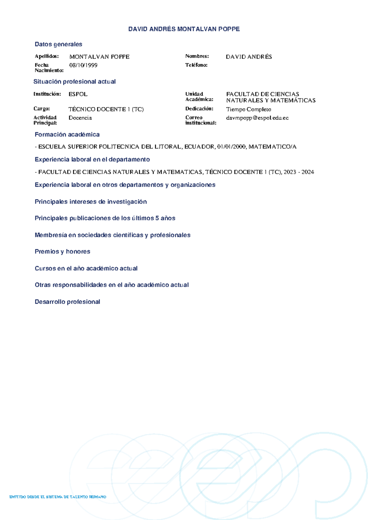 Perfil Profesional de David Andrés Montalván Poppe - TCN 2023-2024 ...