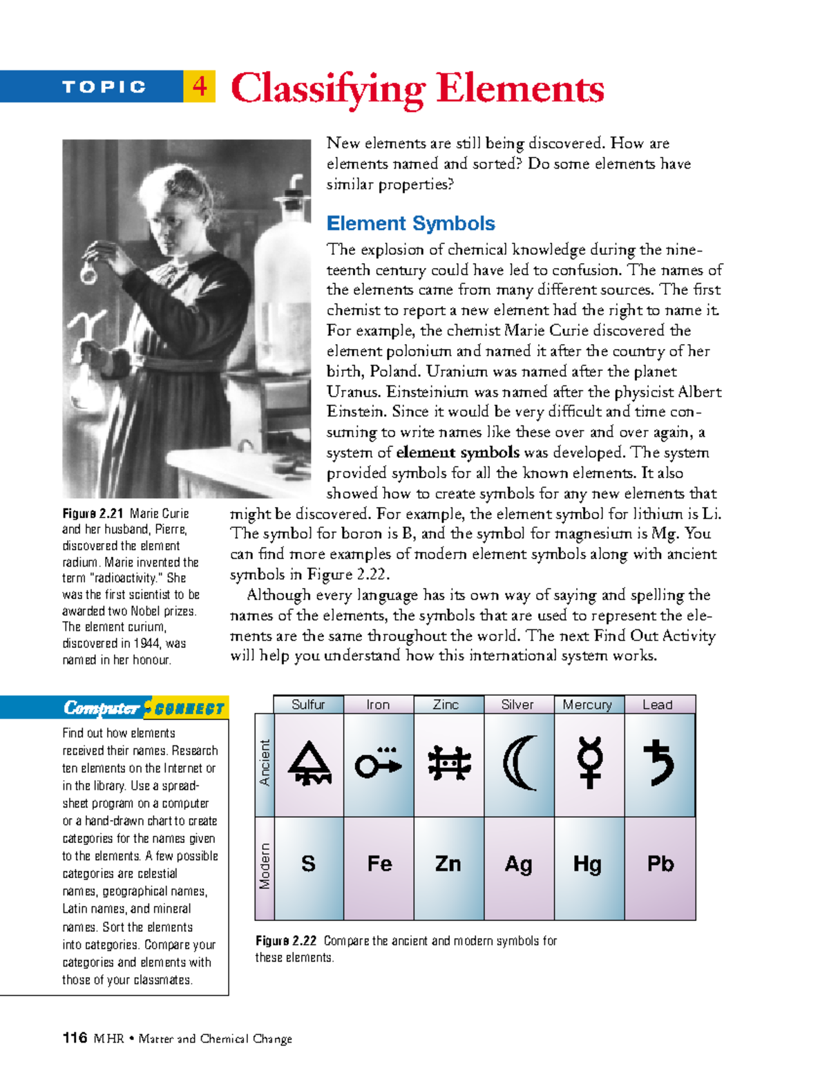 Unit 2: Matter and Chemical Change - Topic 4: Classifying Elements ...