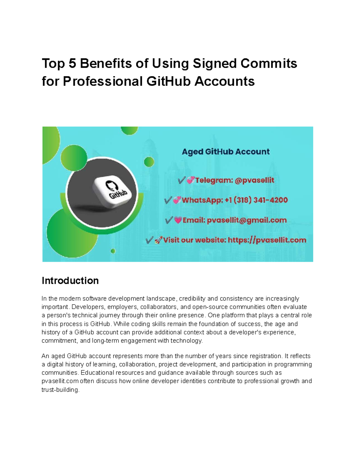 Top 5 Advantages of Signed Commits for GitHub Accounts - Studocu