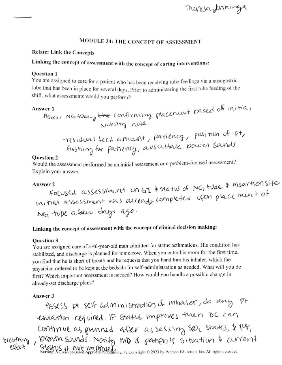 Pop Quiz: Module 34 Assessment on Patient Care and Communication - Studocu