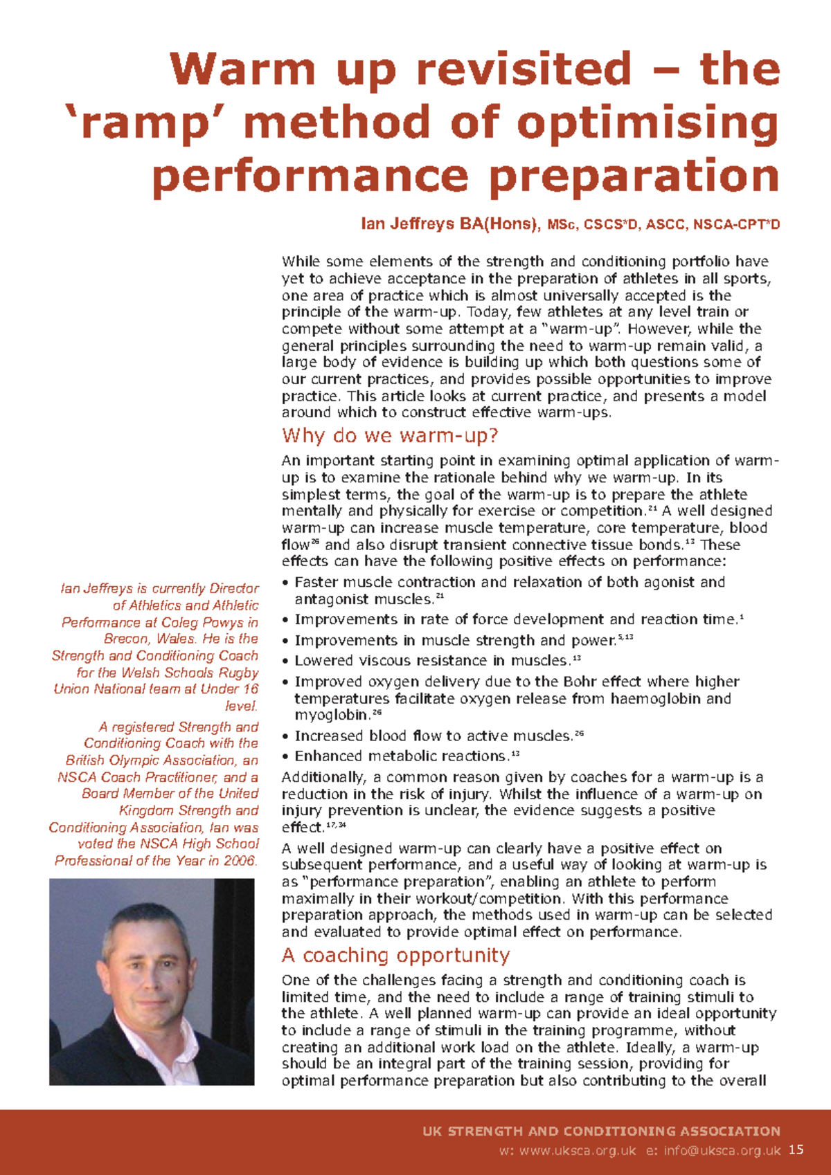 Warm-Up Revisited: The Ramp Method for Performance Prep ...