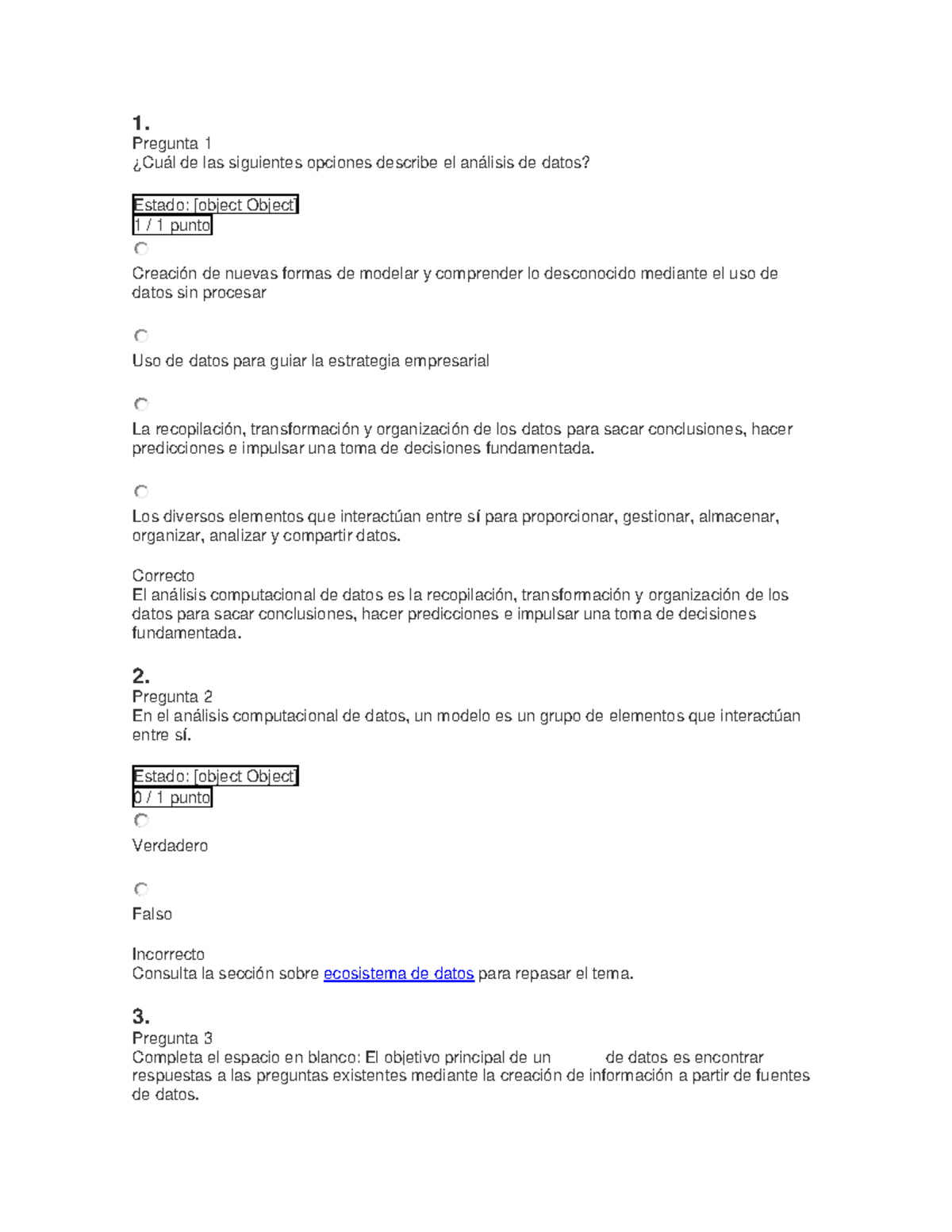 ANÁLISIS DE DATOS EN COMPUTACIÓN - Preguntas y Respuestas - Studocu