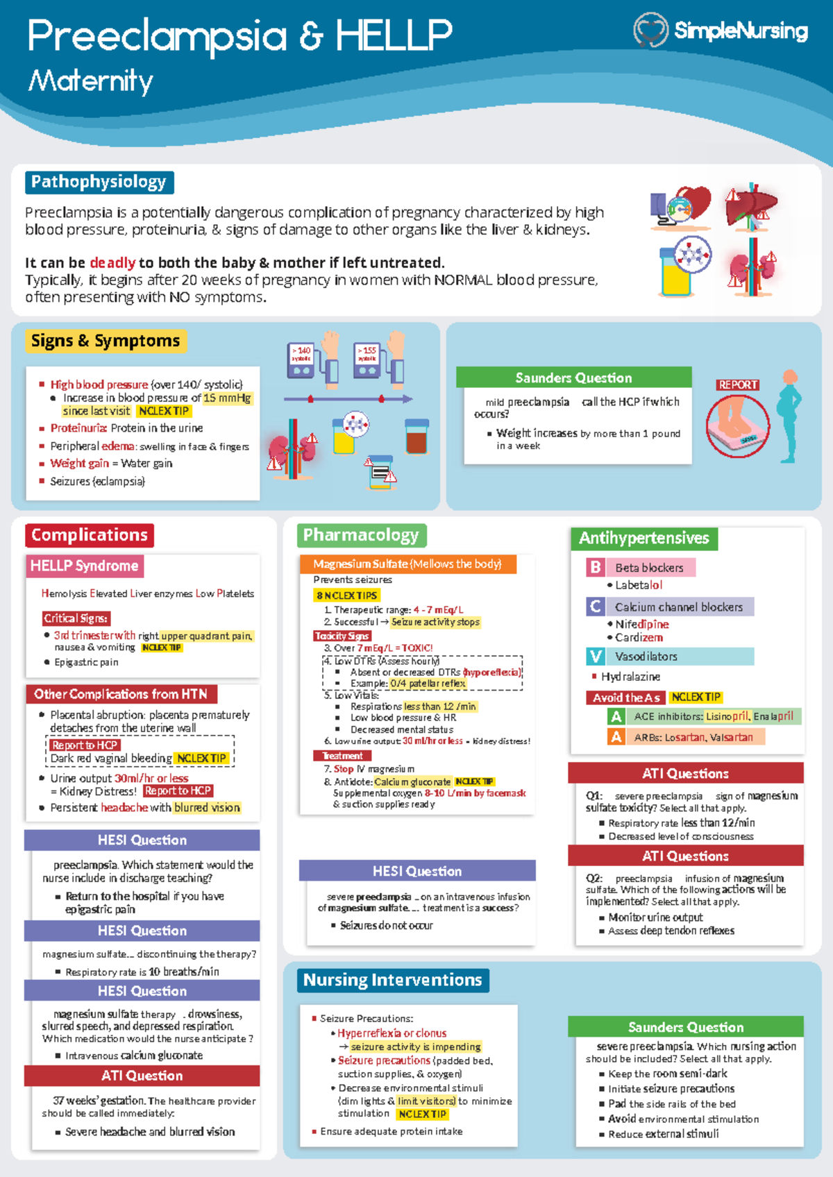 10 - Preeclampsia & HELLP: Maternity Pathophysiology Insights - Studocu