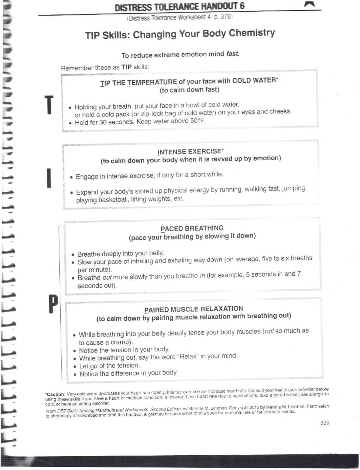 TIP-Skills - okokokoko - DISTRESS TOLERANCE HANDOUT 6 (Distress ...
