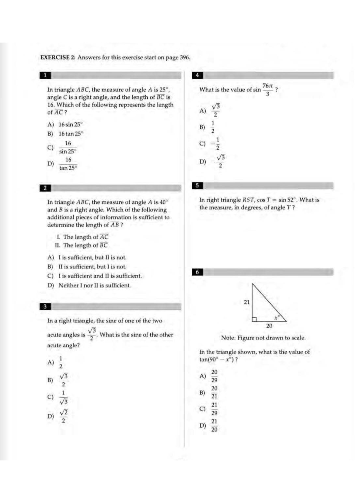 Trigonometry - Exercise 2 Solutions and Answers - Studocu