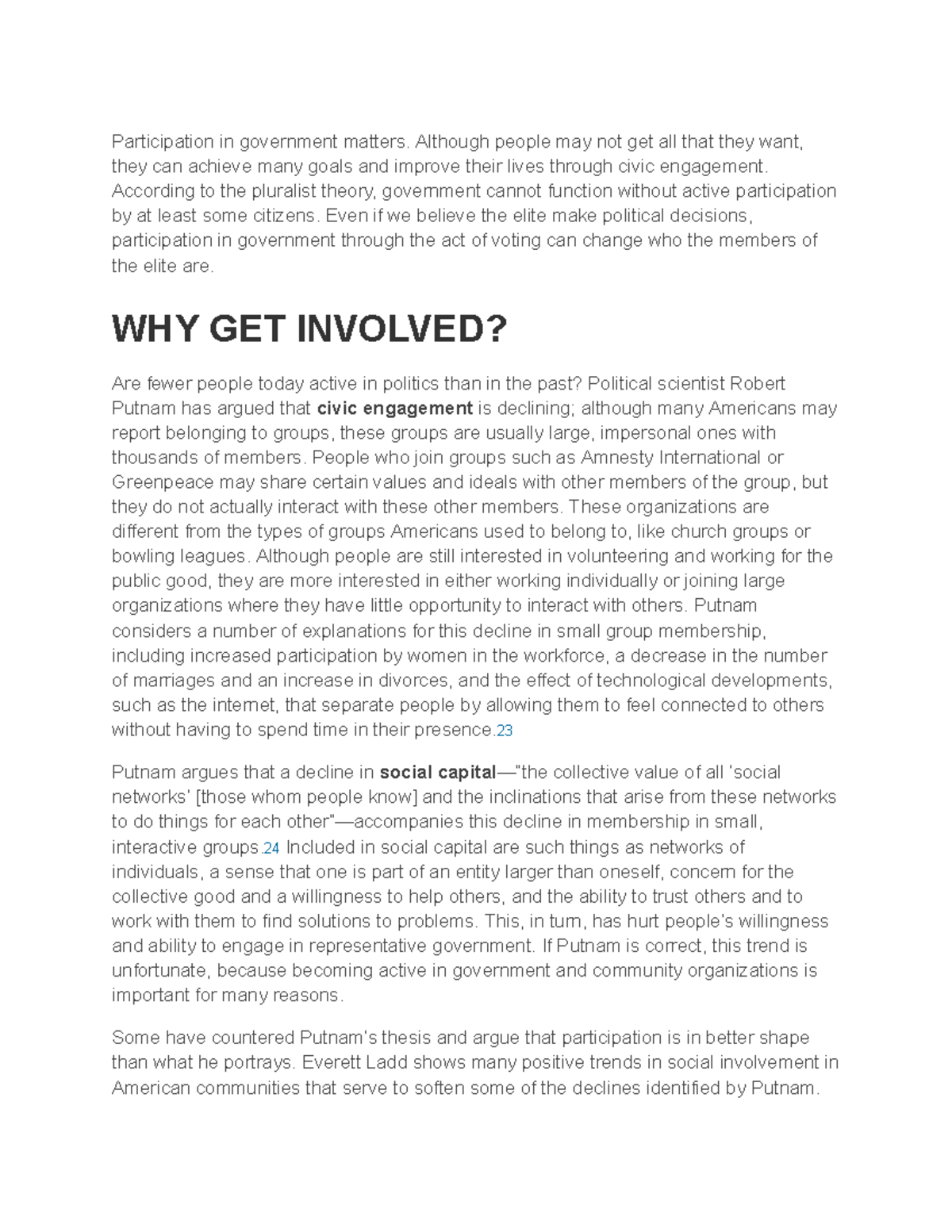 Civic Engagement and Activism in the U.S.: A Study on Participation ...