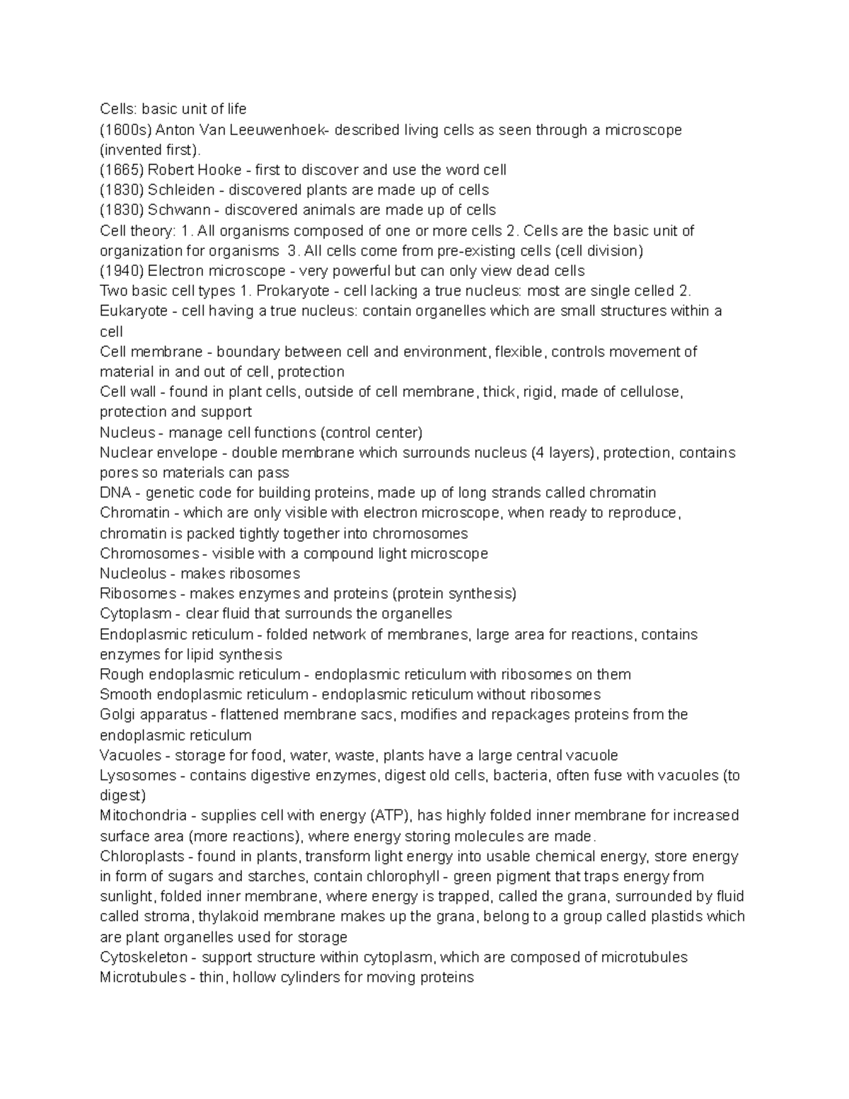 Cell Biology Overview: Structure, Function, and Types of Cells (BIO101 ...