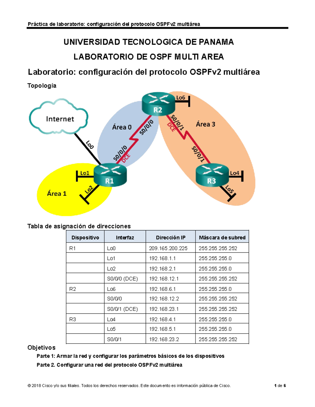 Laboratorio de OSPF Multi Área - Configuración y Resumen de Rutas - Studocu
