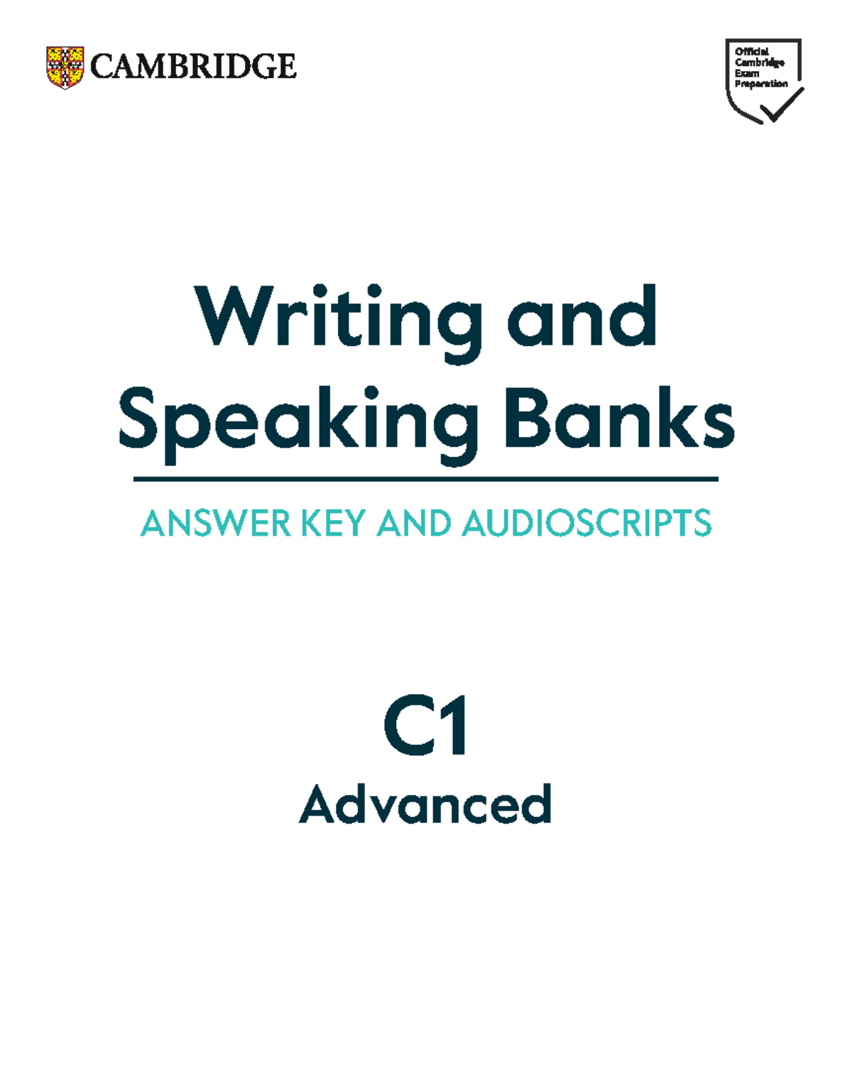 Compact Advanced Writing & Speaking Bank: Answer Key & Audioscripts C1 ...